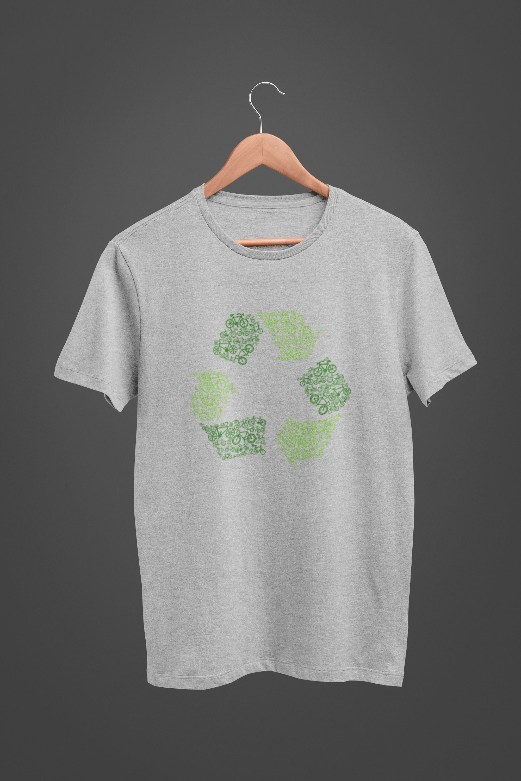 Ecology, Green Recycling Symbol T-shirt, Bicycle Cycling Ride, Zero ...
