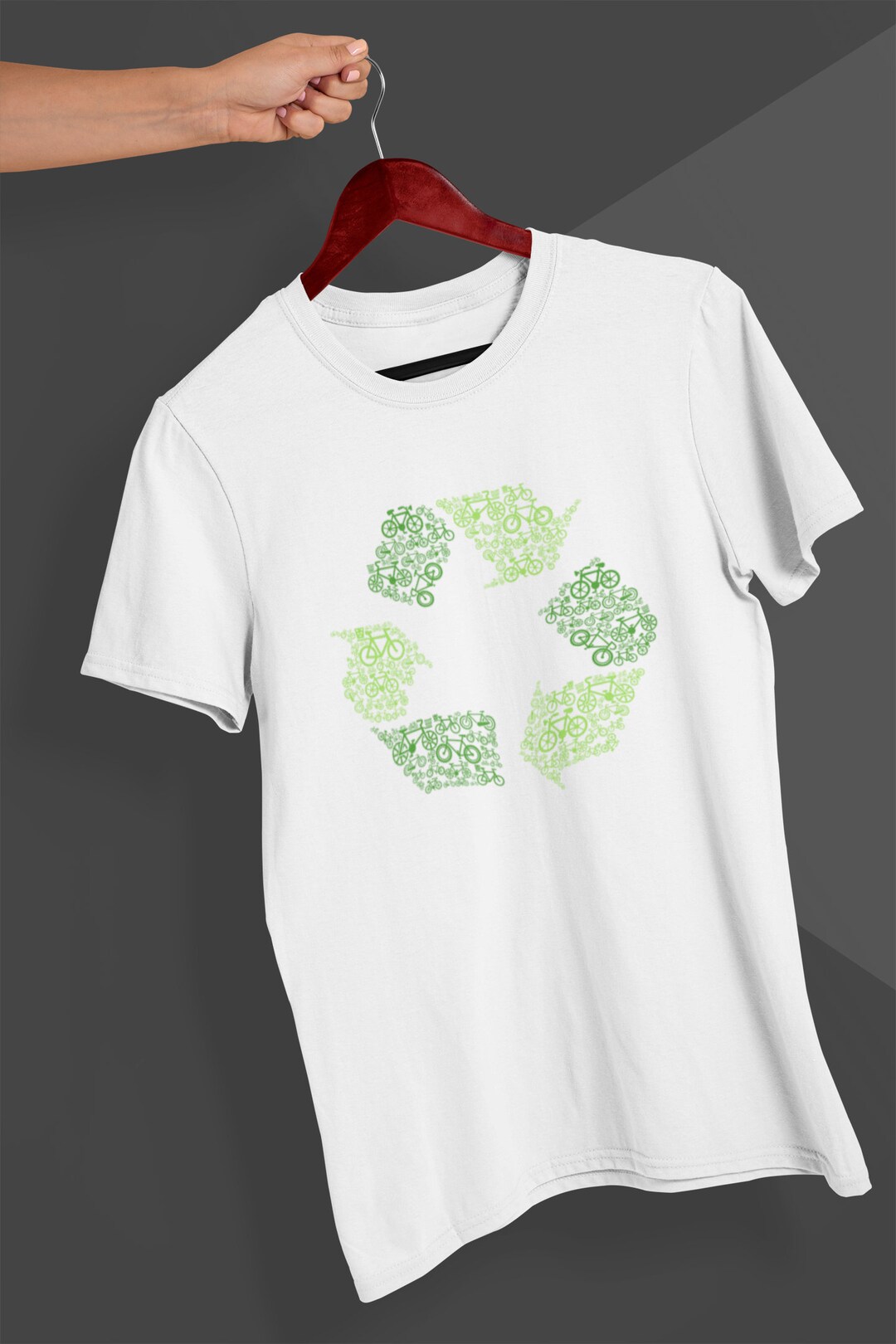 Ecology, Green Recycling Symbol T-shirt, Bicycle Cycling Ride, Zero ...