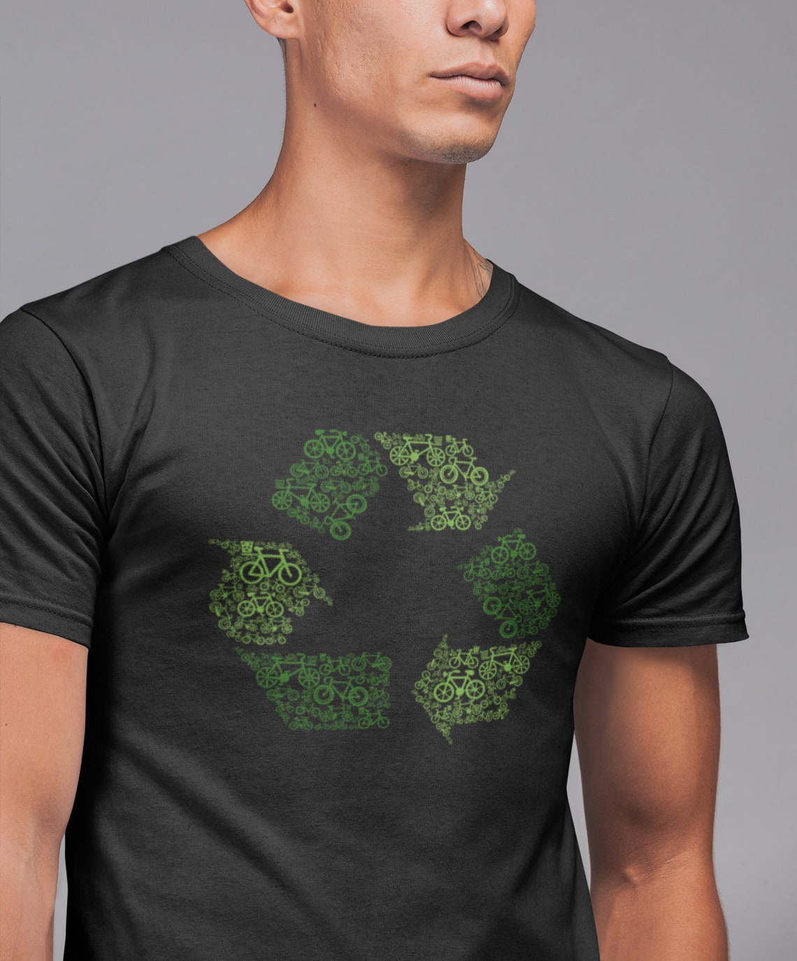 Ecology, Green Recycling Symbol T-shirt, Bicycle Cycling Ride, Zero ...
