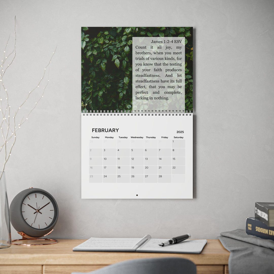 Christian Calendar 2025, Bible Verse Wall Calendar, Gift for Christian ...