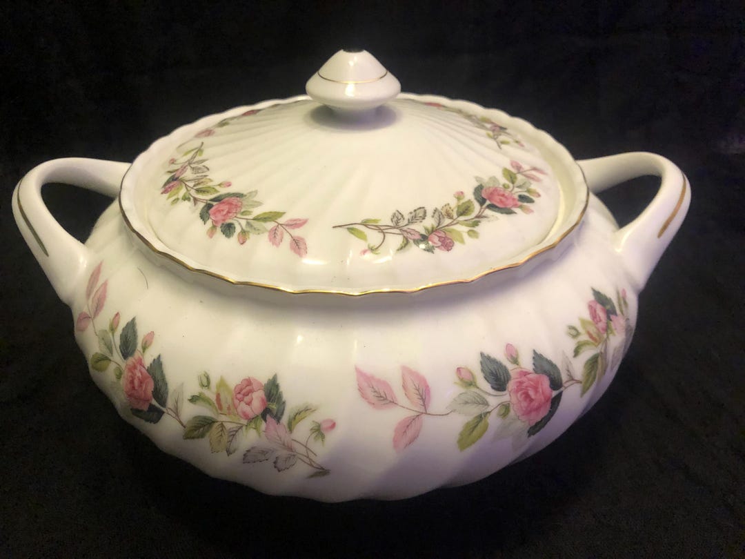 Vintage Regency Rose Casserole Dish With Lid Creative Elegant - Etsy