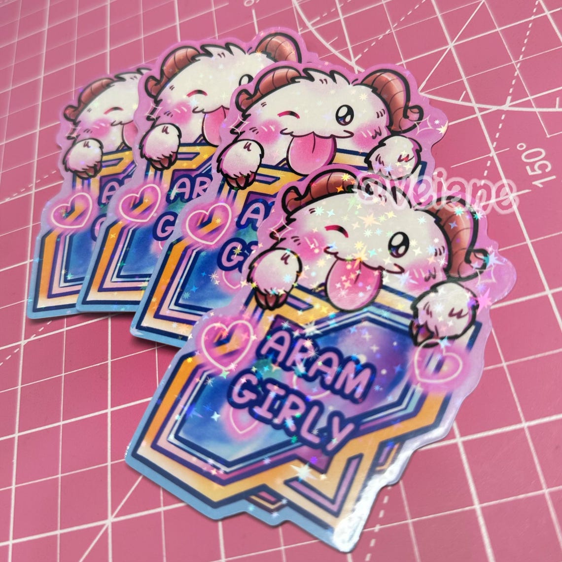 League of Legends/lol Esport Aram Girly Poro Kawaii Holographic Sticker ...