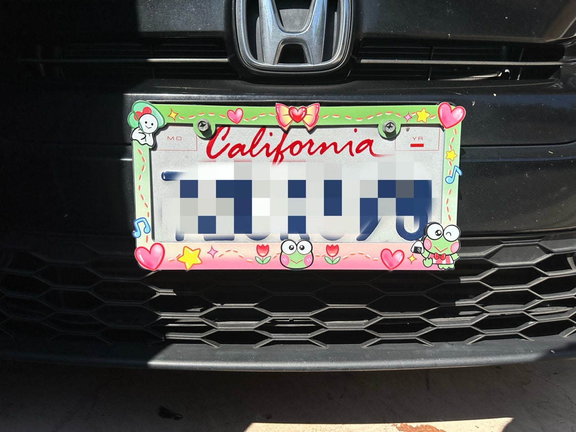Keroppi Kawaii Cute Sanrio License Plate Frame USA Fit - Etsy