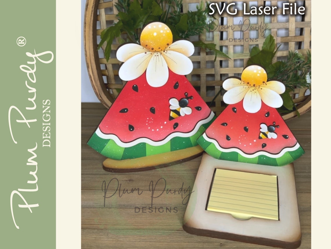 Watermelon SVG Laser File, Watermelon With Flowers SVG, Watermelon ...