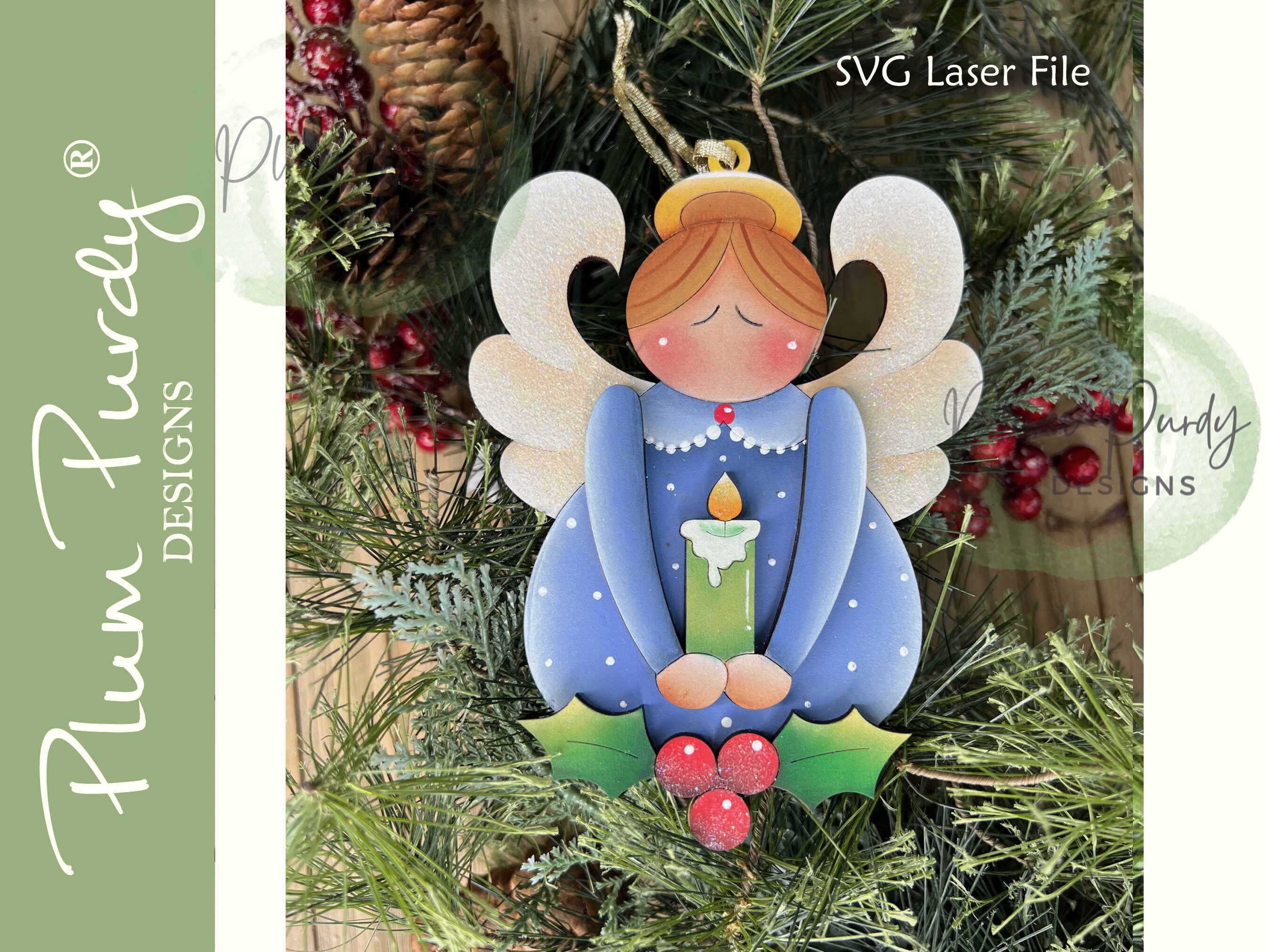 Angel Ornaments SVG Laser File, Christmas Ornaments SVG, Christmas SVG ...