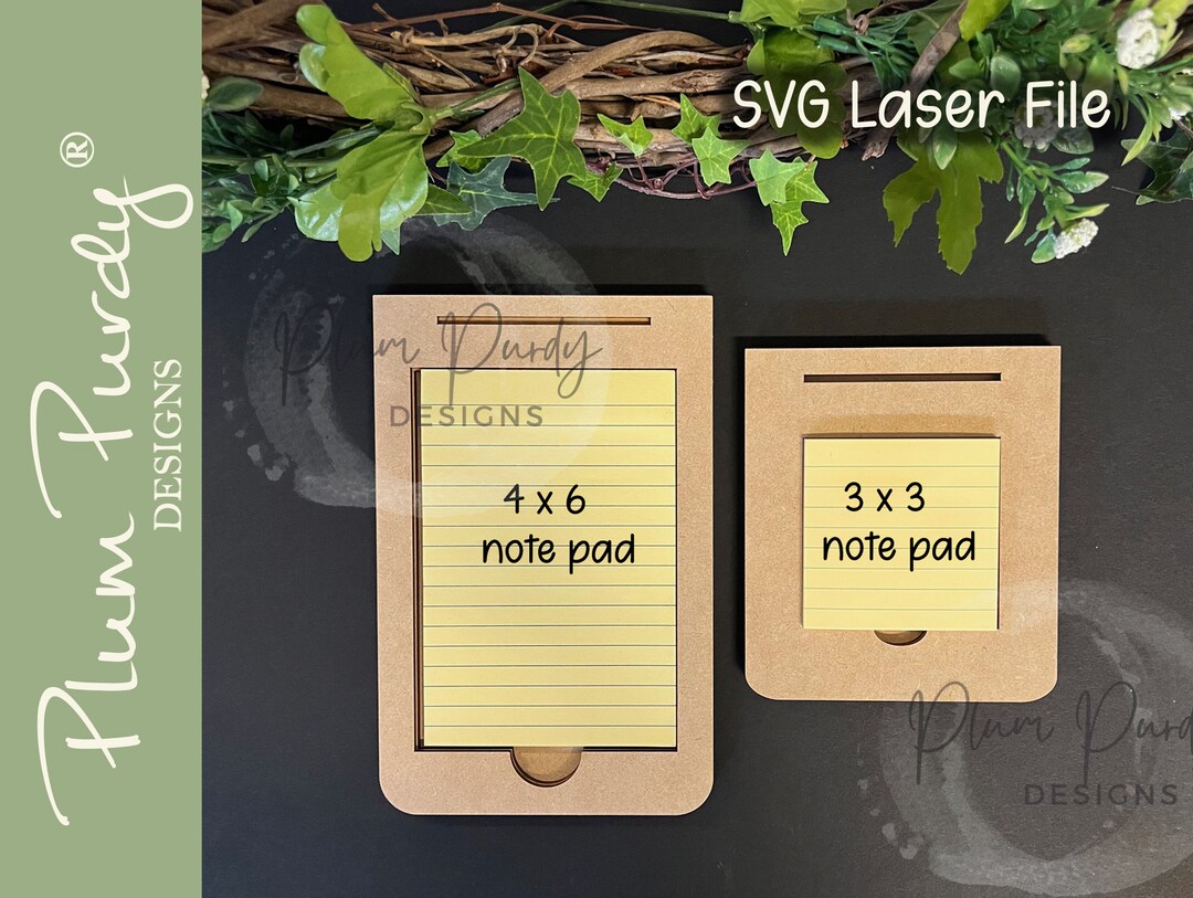 Note Pad Holder SVG File, Interchangeable Note Pad Holder, Desk Note ...