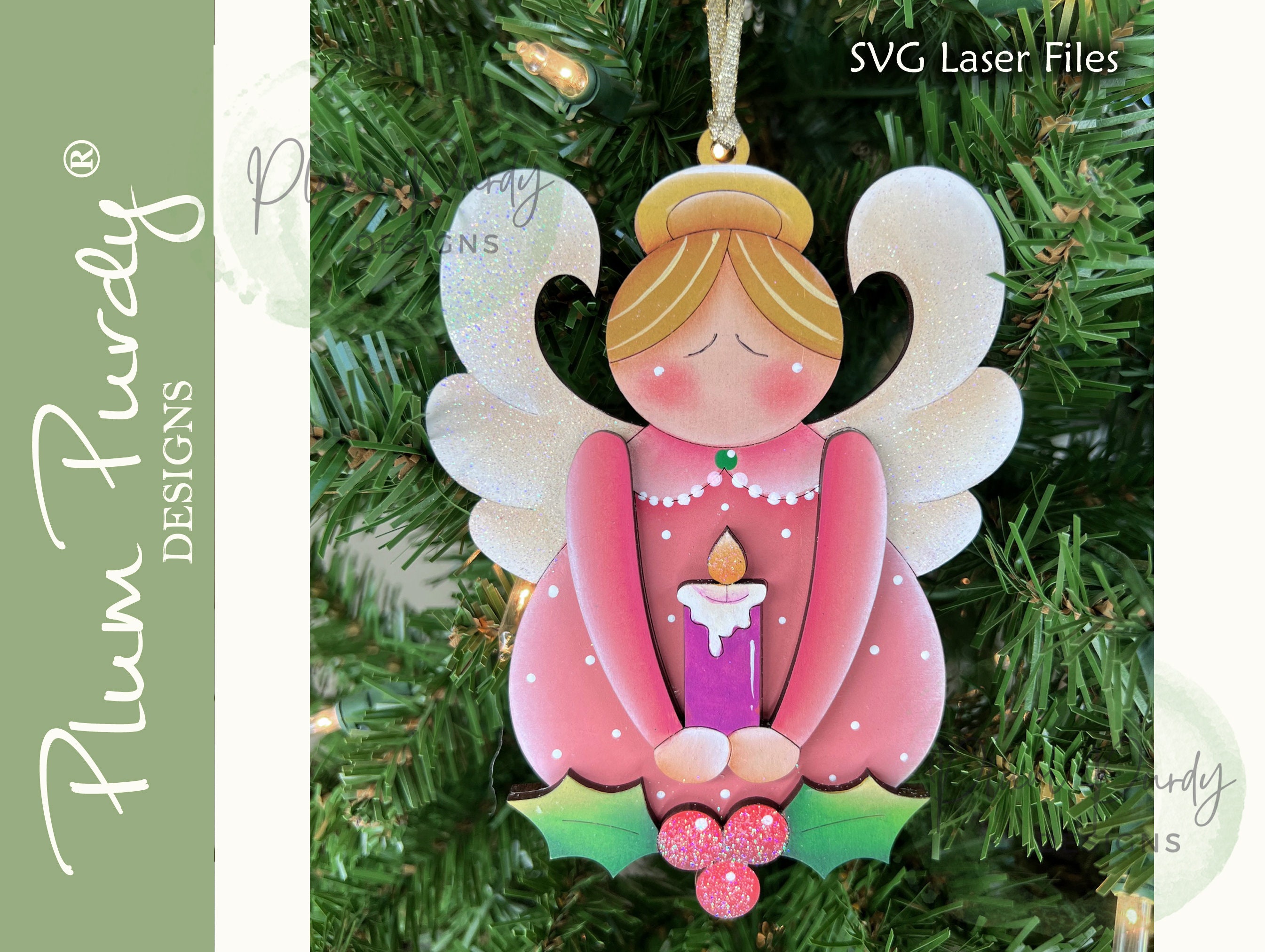 Angel Ornaments SVG Laser File, Christmas Ornaments SVG, Christmas SVG ...