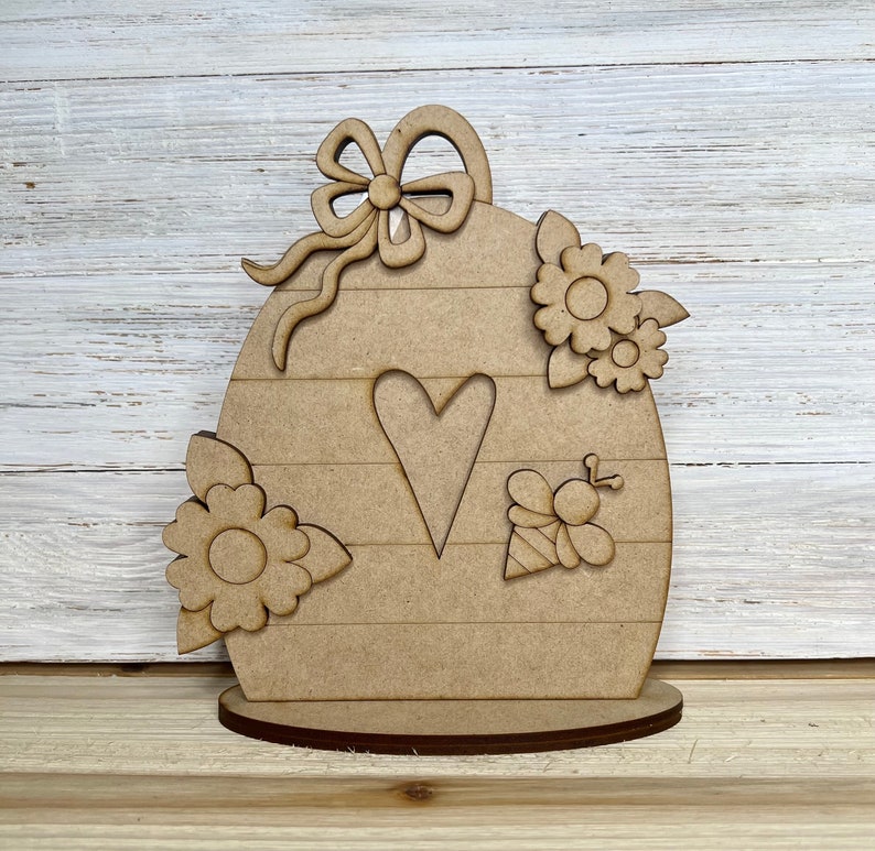 Bee Hive Shelf Sitter SVG File, Bee Skep Shelf Sitter SVG Laser File ...