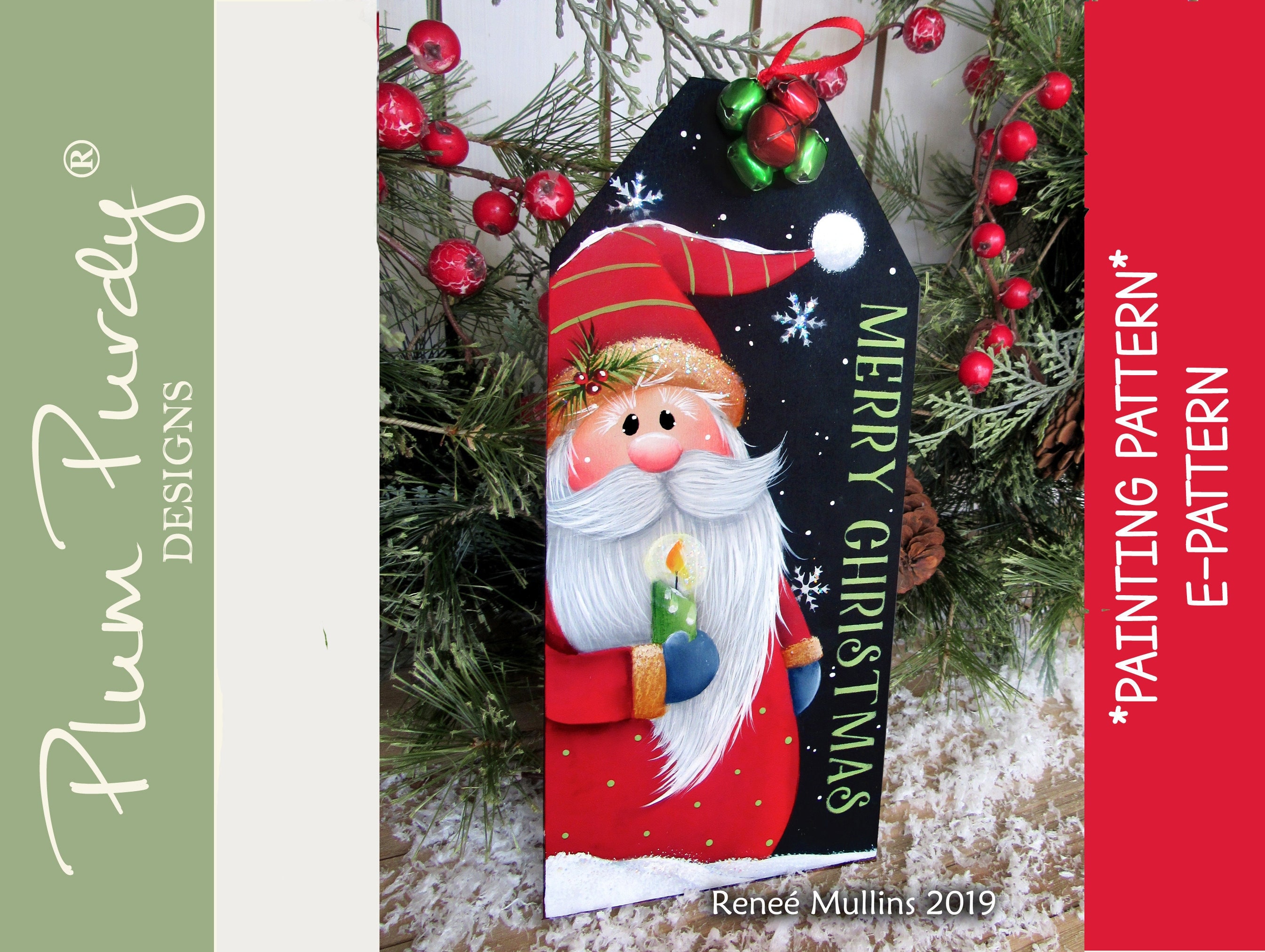 Santa Painting E-pattern, Santa Digital Pattern Packet, , Christmas ...