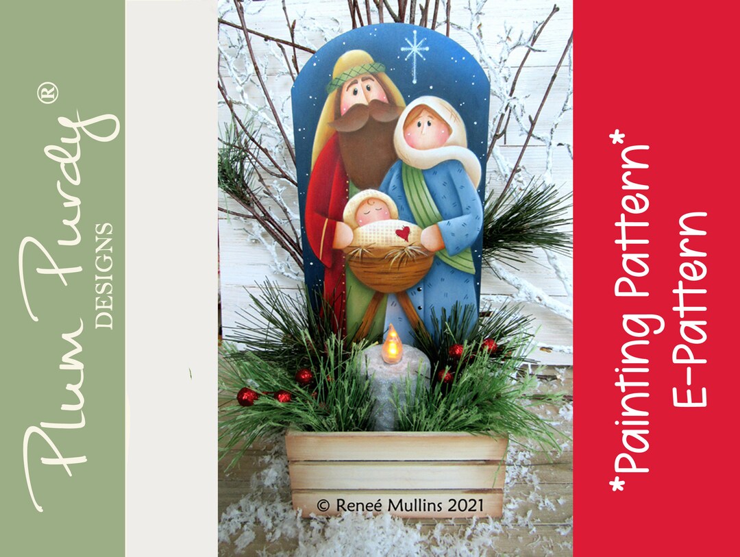 Nativity Tole Painting E-pattern, Christmas Tole Painting E-pattern, Christmas Painting E ...