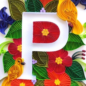 Quilling Customised Letters A to Z , Personalized Gift, Home Decor ...