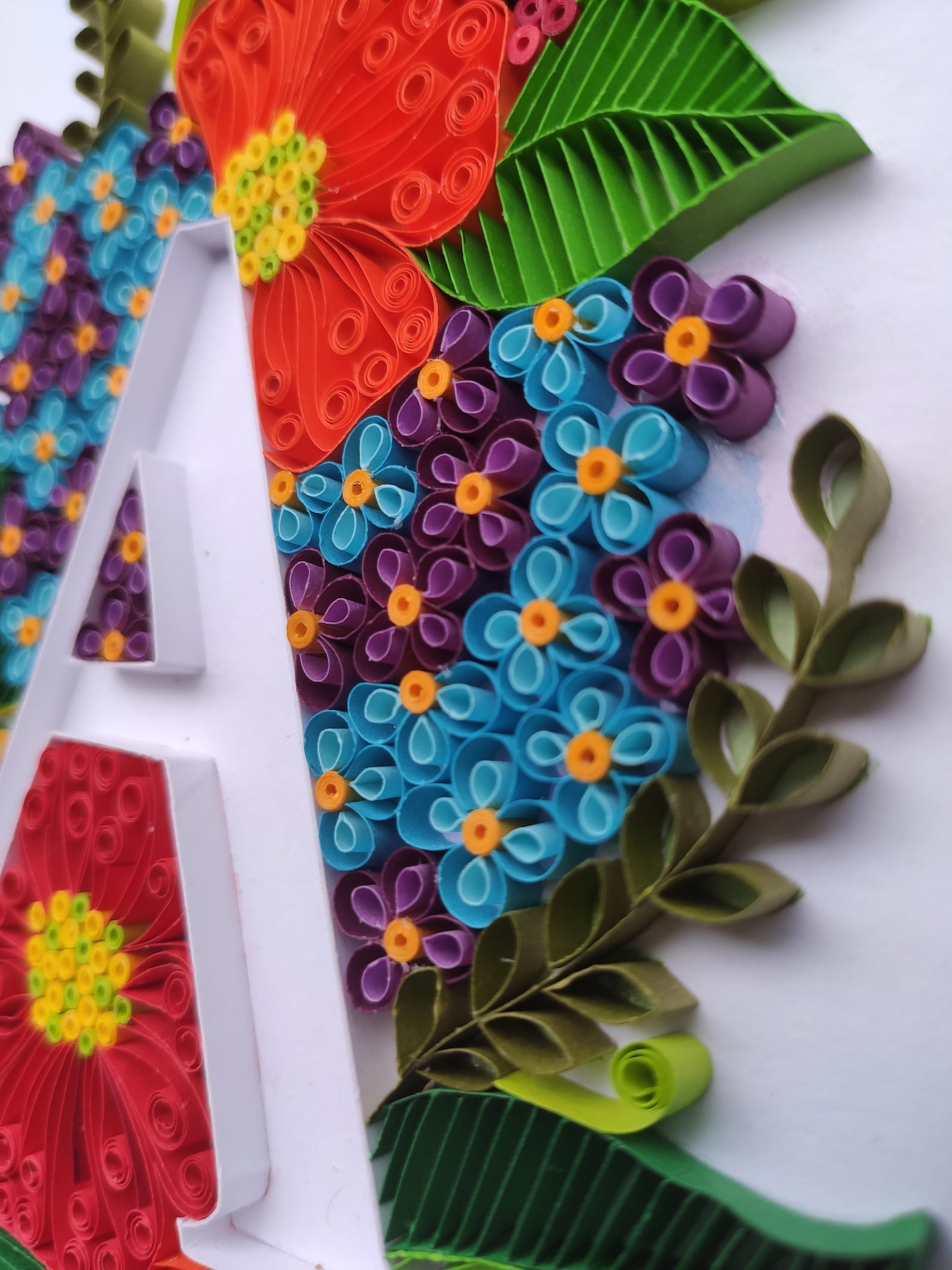 Quilling monogram wall art Personalised gift for all | Etsy