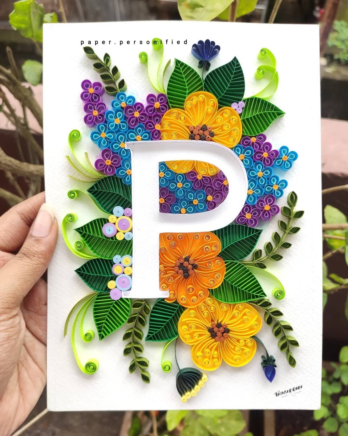 Quilling Monogram Wall Art Personalised Gift for All - Etsy