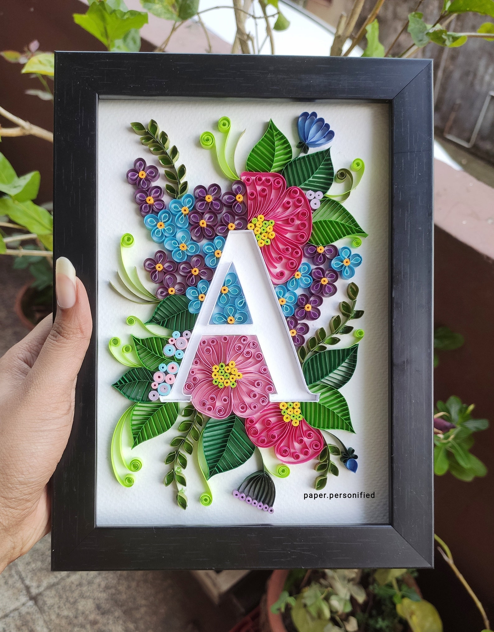 Quilling Monogram Wall Art Personalised Gift for All | Etsy