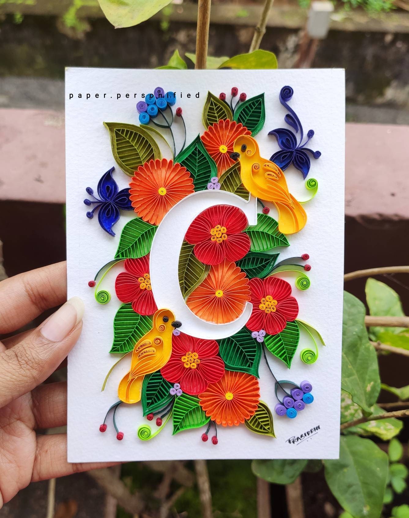 Quilling Customised Letters A to Z Personalized Gift Home - Etsy