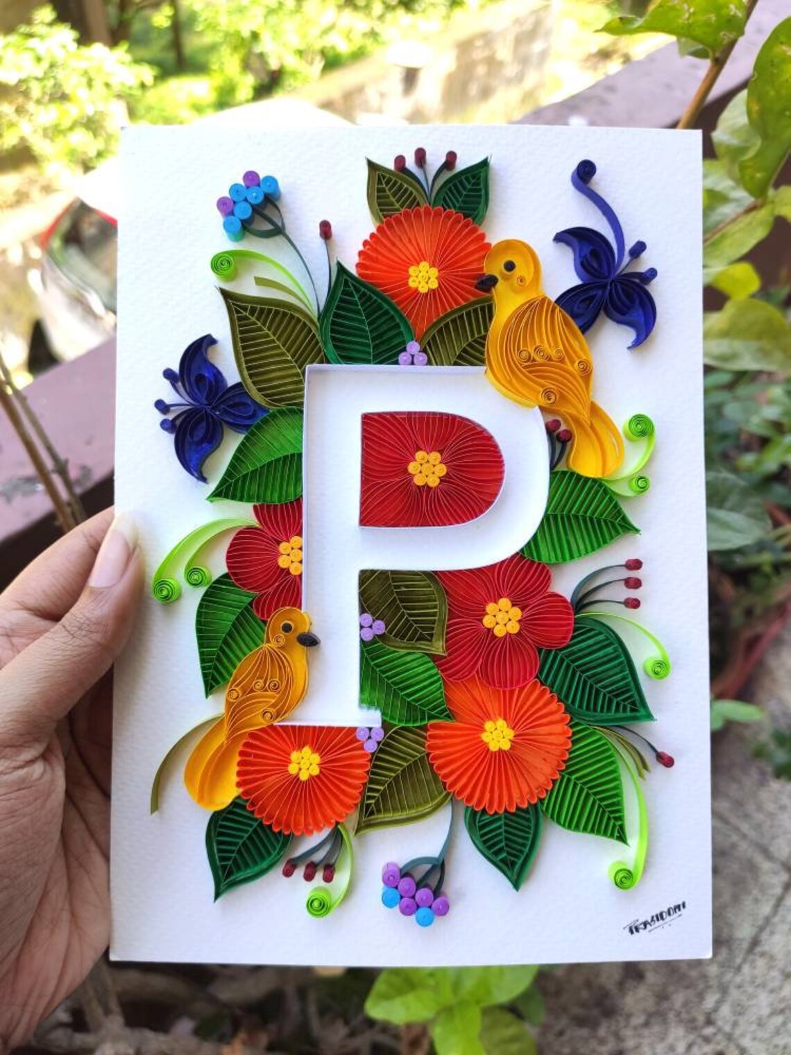 Quilling Customised Letters A to Z Personalized Gift Home - Etsy
