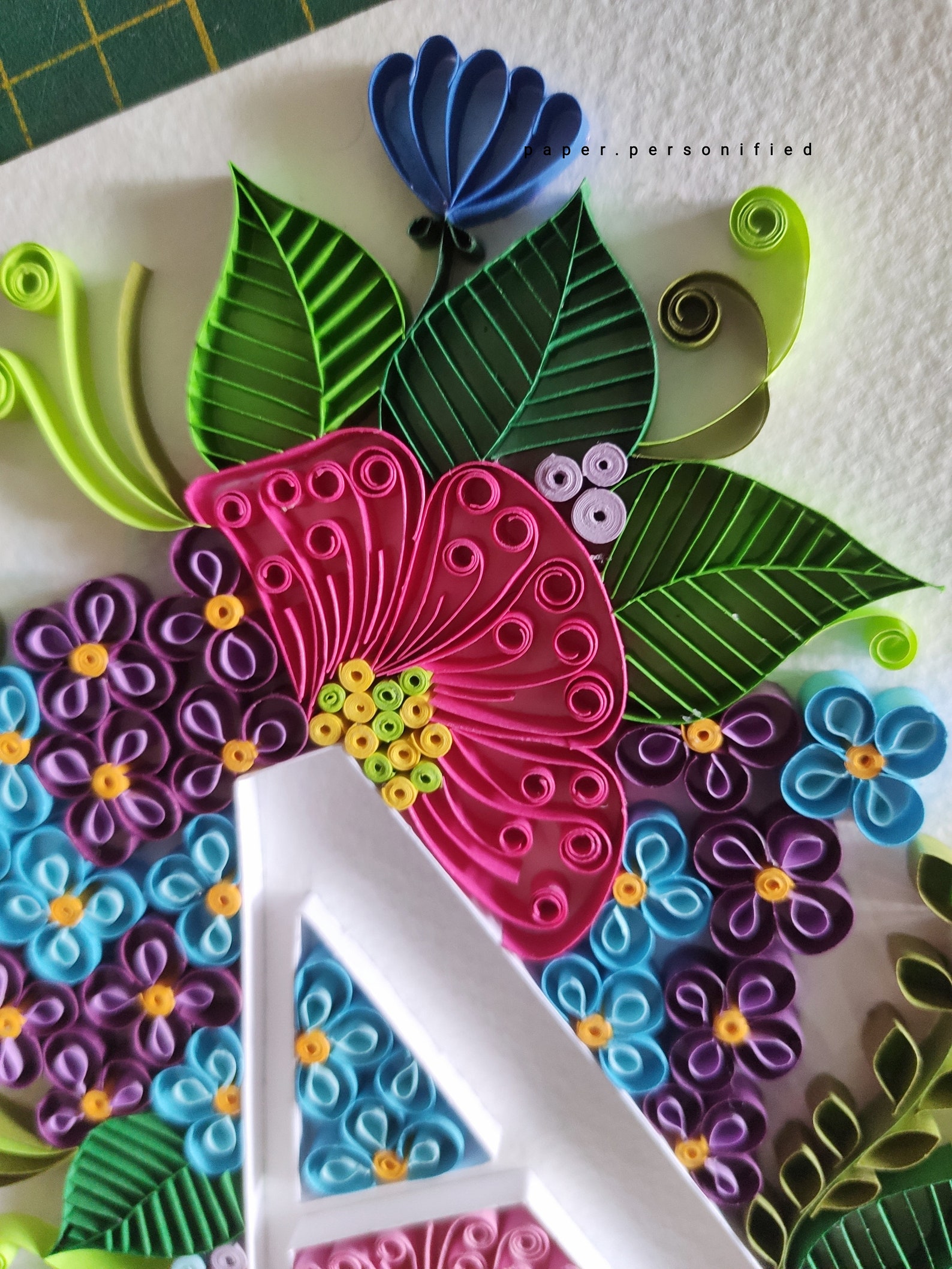 Quilling Monogram Wall Art Personalised Gift for All | Etsy