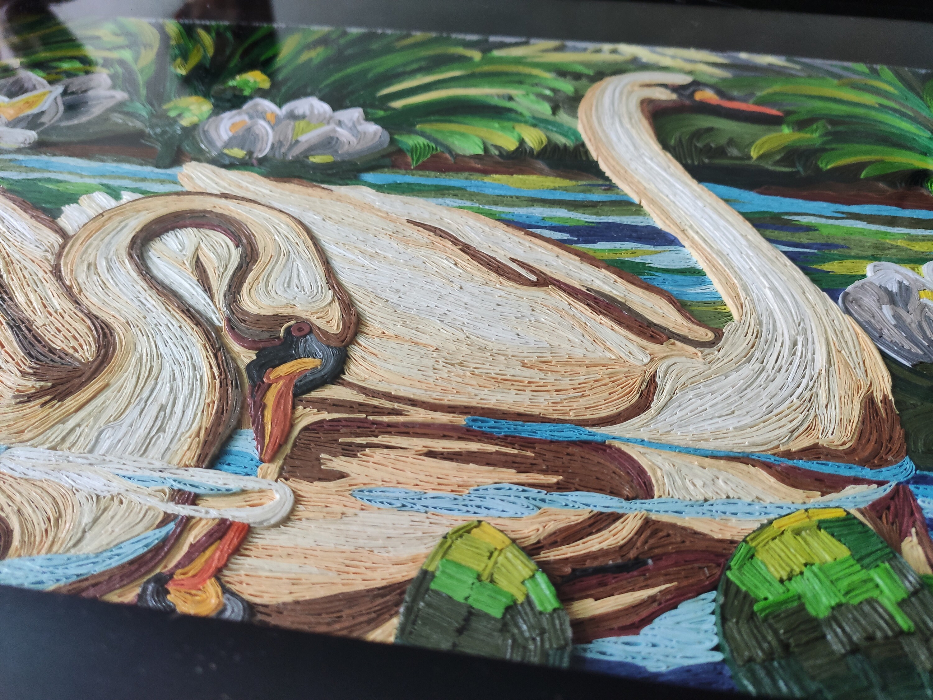 Paper Quilling Art: The Swans Nature Home | Etsy