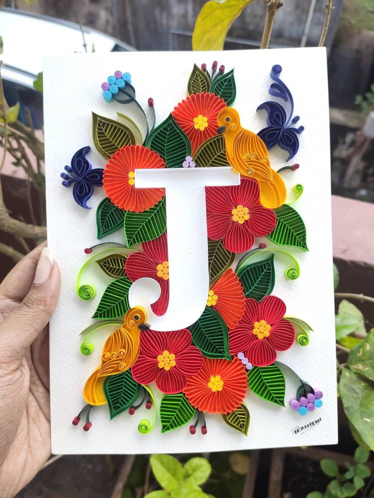Quilling Customised Letters A to Z Personalized Gift Home - Etsy