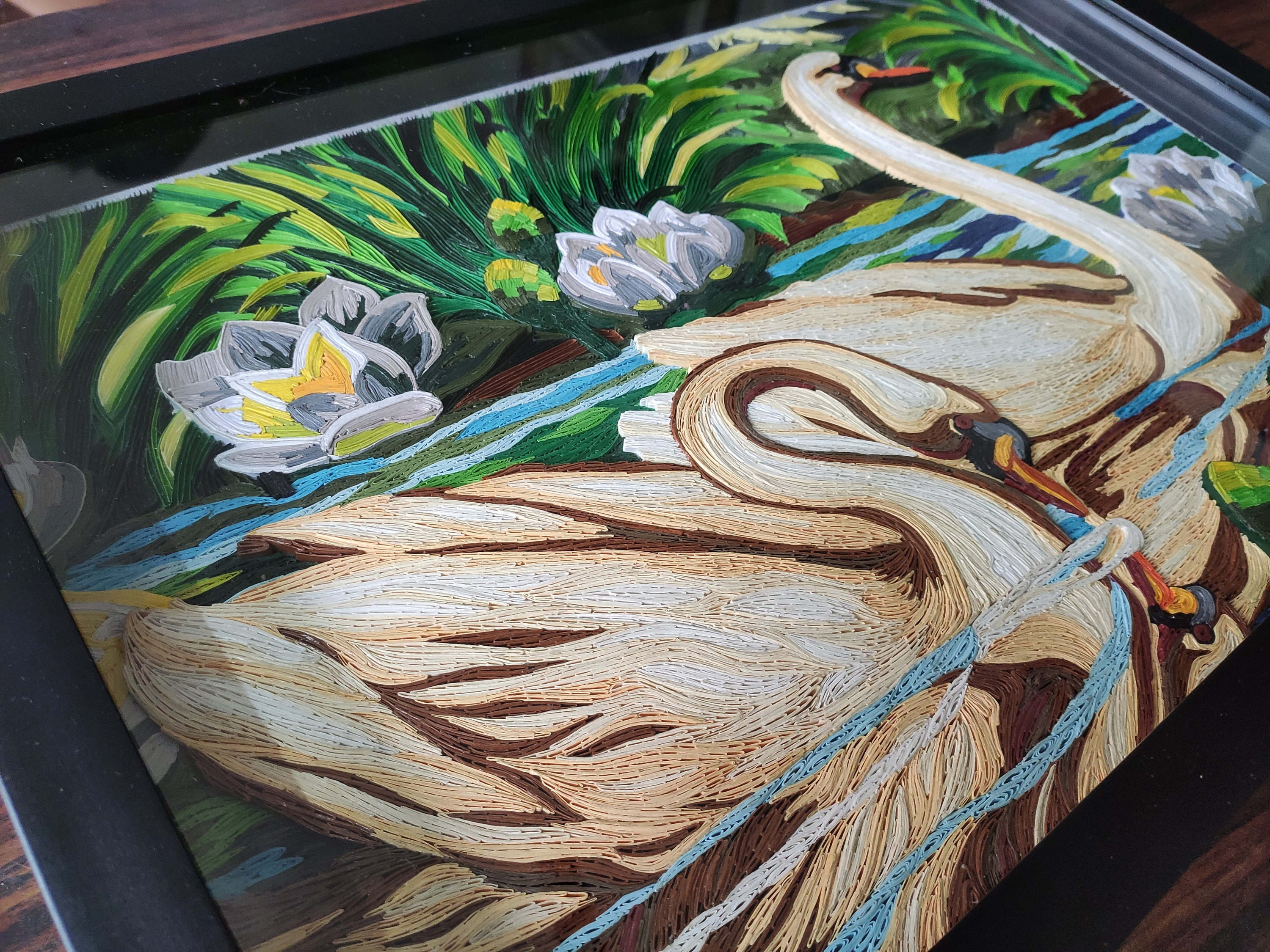 Paper Quilling Art: The Swans Nature Home | Etsy