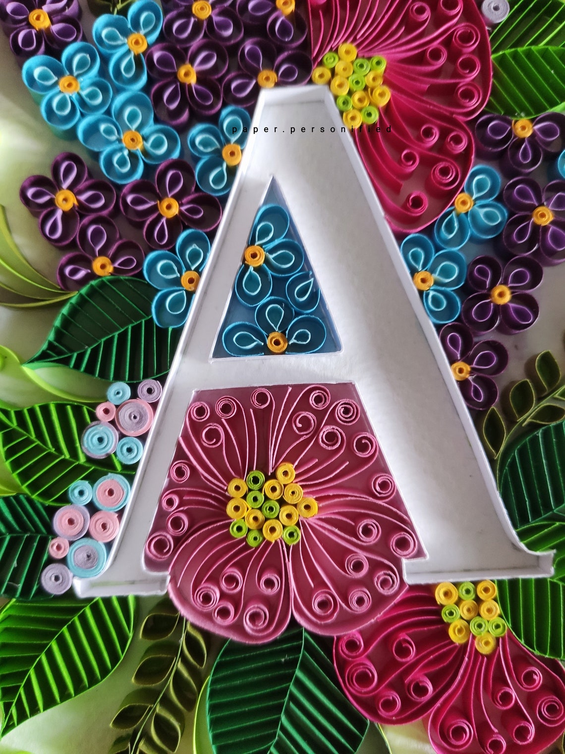 Quilling Monogram Wall Art Personalised Gift for All | Etsy