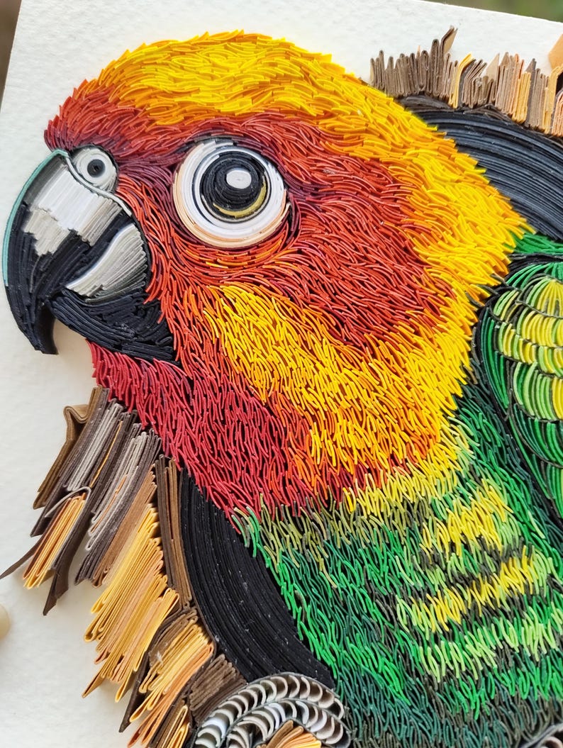 Handmade Quilled Bird Wall Art – Tropical Home Decor - Etsy UK