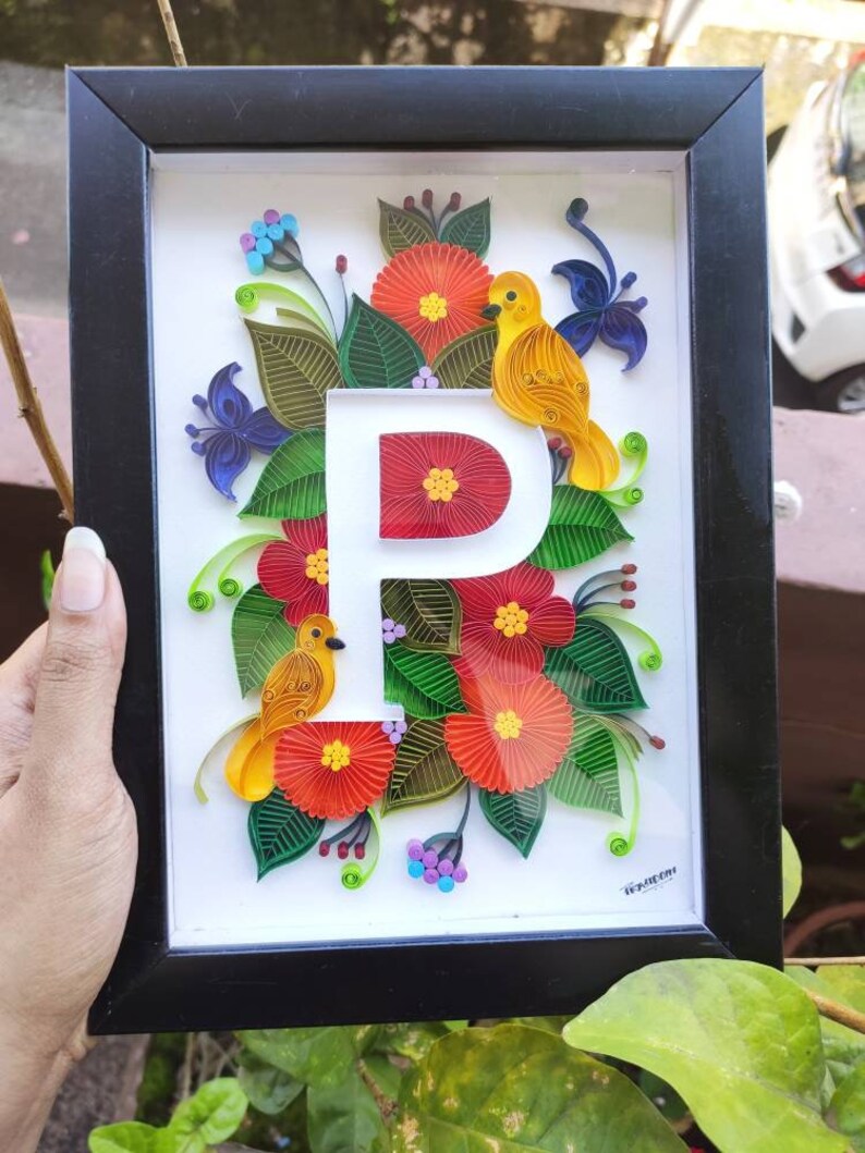 Quilling Customised Letters A to Z Personalized Gift Home - Etsy