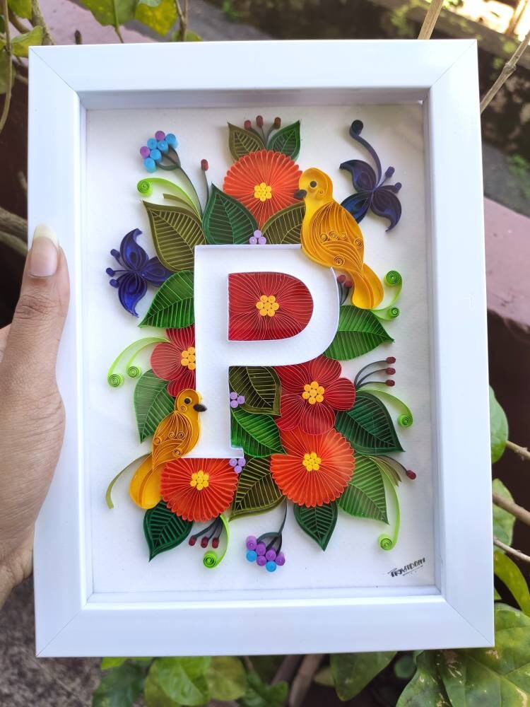 Quilling Customised Letters A to Z Personalized Gift Home - Etsy