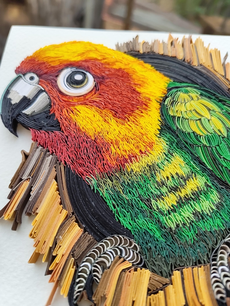 Handmade Quilled Bird Wall Art – Tropical Home Decor - Etsy UK