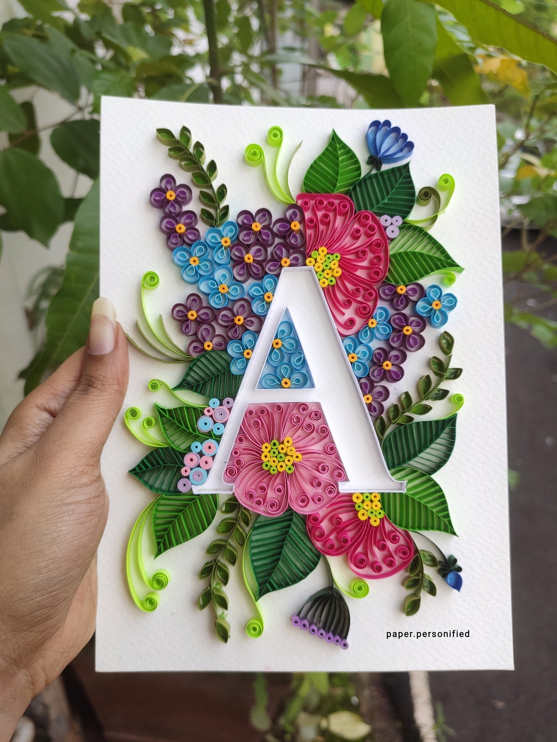 Quilling Monogram Wall Art Personalised Gift for All | Etsy