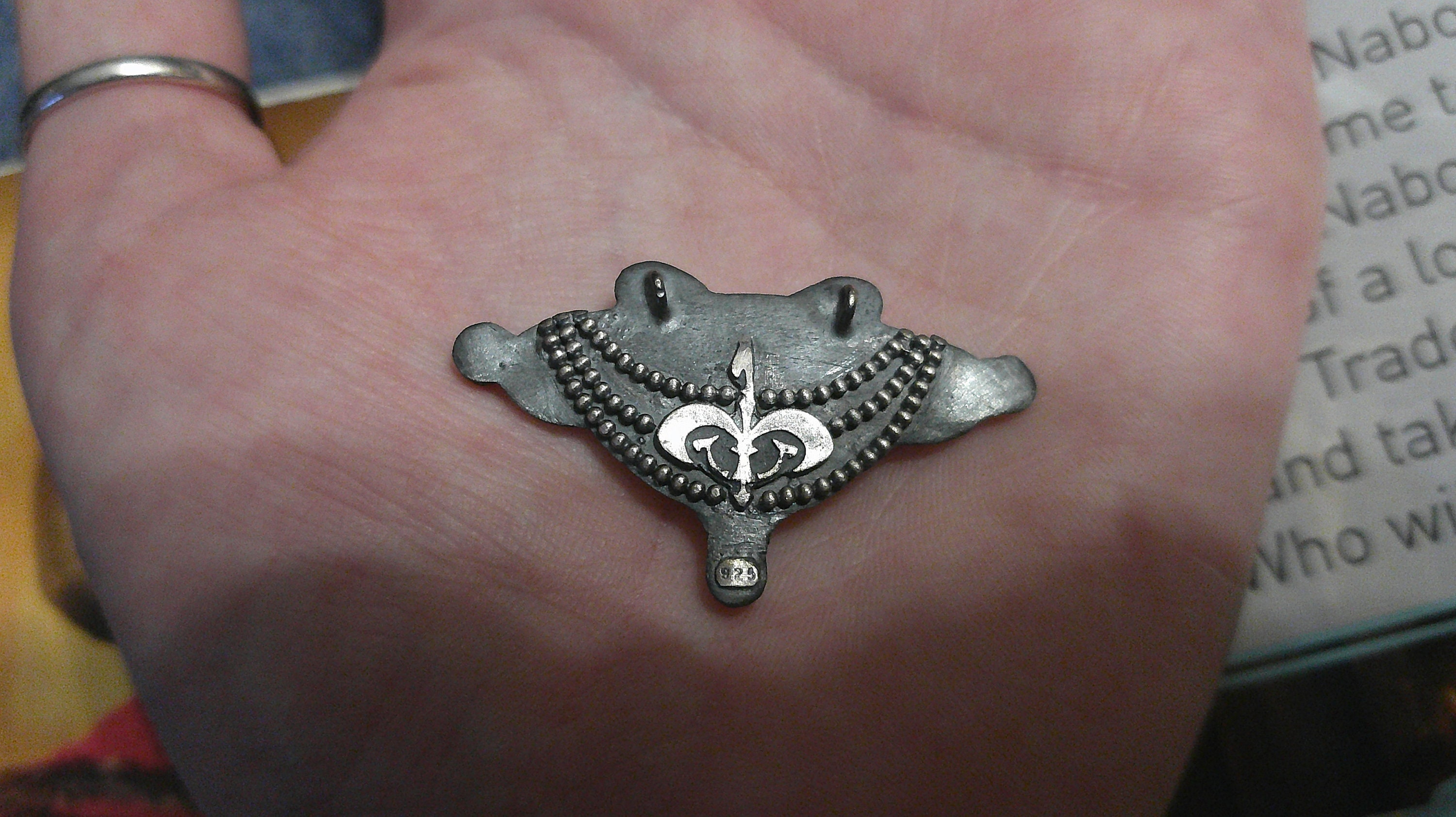 Padme Amidala Nightgown Brooch Replica Naboo Symbol Sterling 925 Star ...