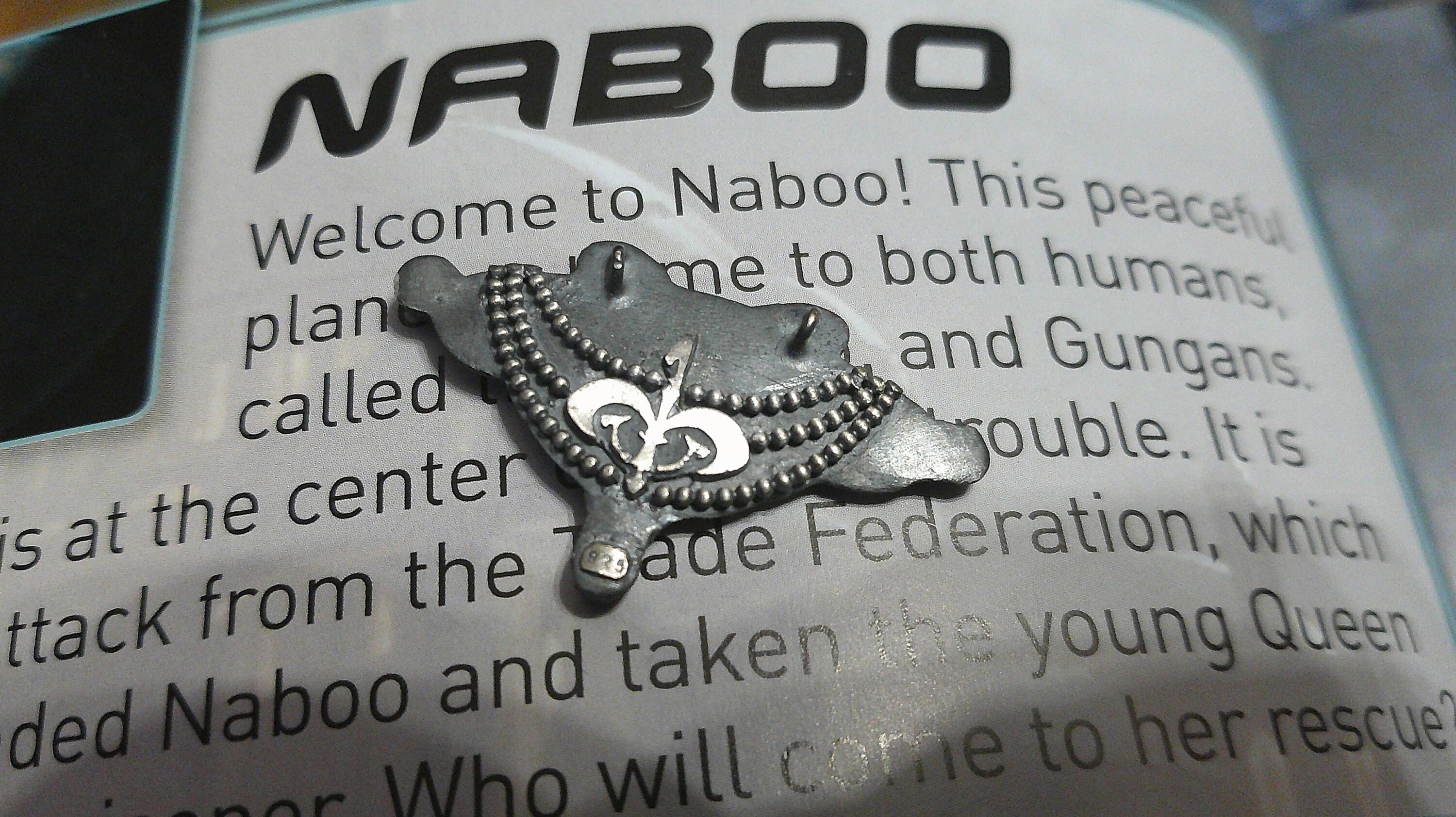 Padme Amidala Nightgown Brooch Replica Naboo Symbol Sterling 925 Star ...