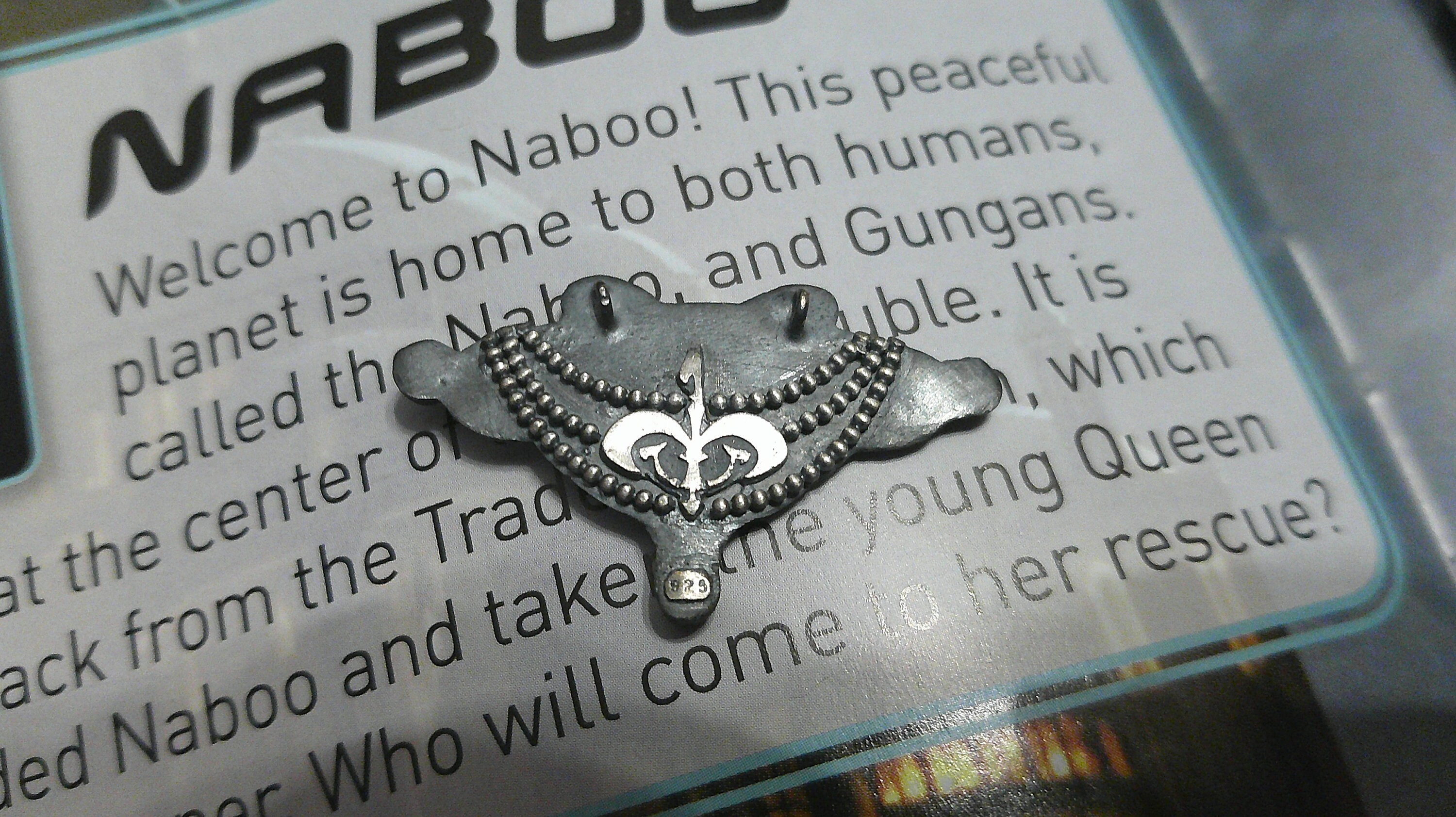 Padme Amidala Nightgown Brooch Replica Naboo Symbol Sterling 925 Star ...