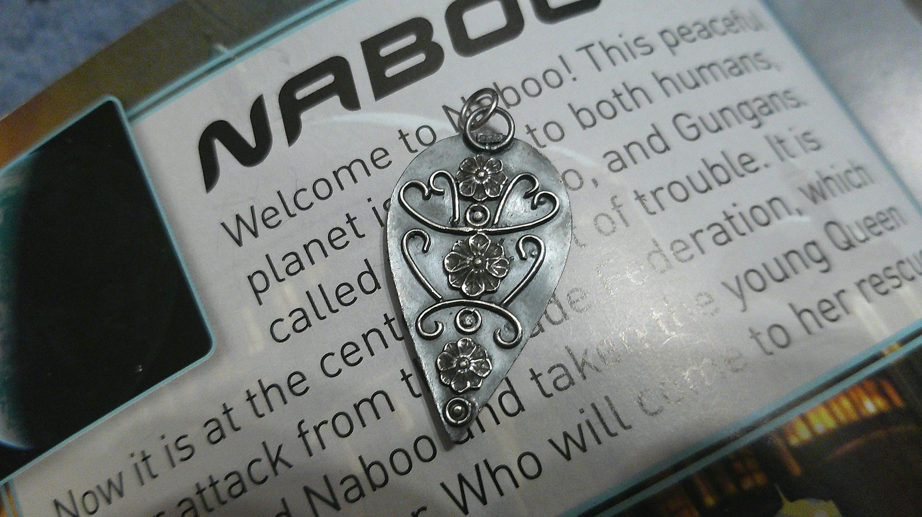 Padme Amidala Wedding Dress Naboo Symbol Sterling Double Sided Necklace ...