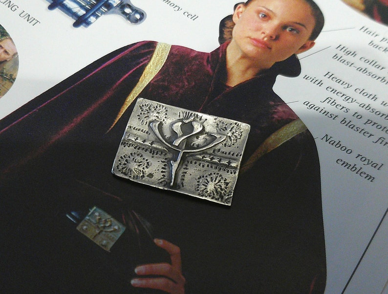 Padme Amidala Belt Buckle Replica Naboo Symbol Star Wars Sterling 925 ...