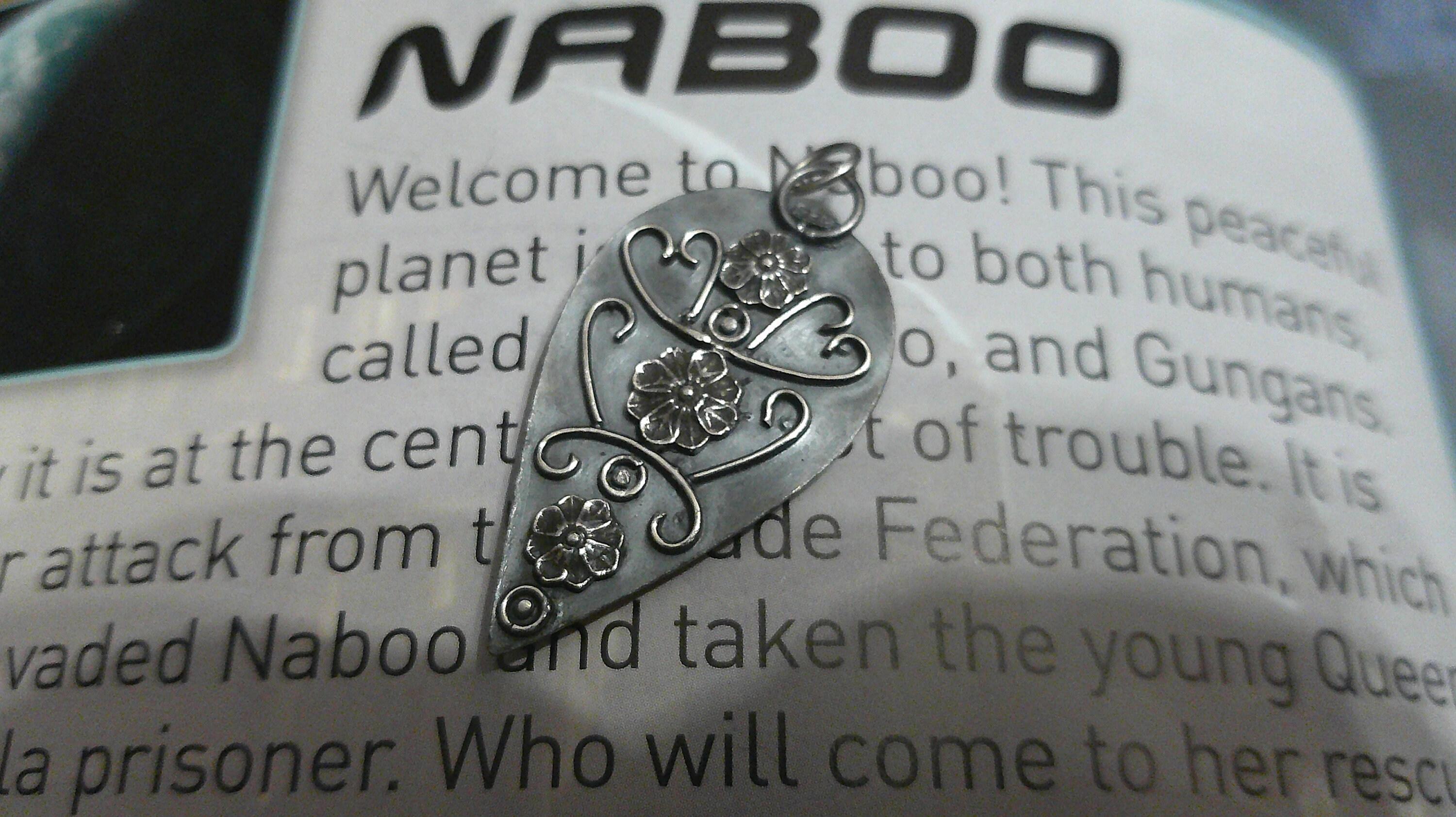 Padme Amidala Wedding Dress Naboo Symbol Sterling Double Sided Necklace ...