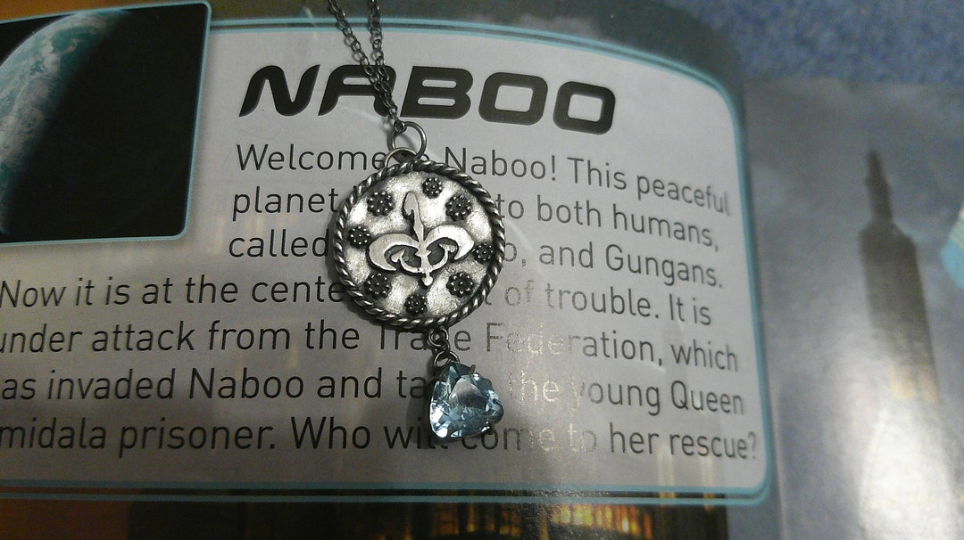 Padme Amidala Lake Nightgown Naboo Symbol Star Wars Blue Topaz Sterling ...