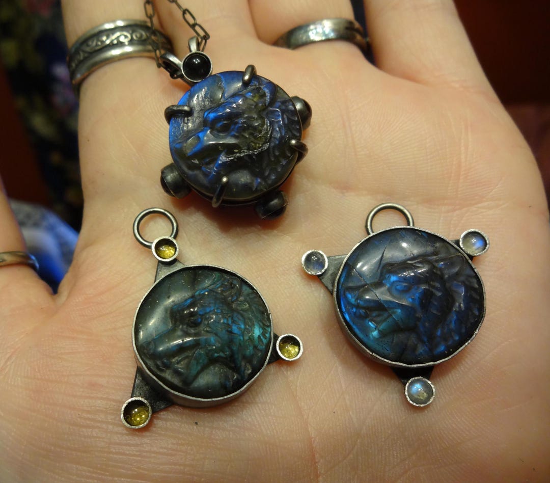 Dragon Age Solas Dread Wolf Carved Fen'harel Sterling Necklace Pendant ...