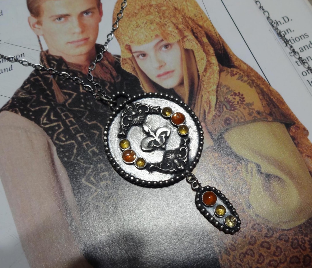 Queen Padme Amidala Refugee Dress Star Wars Necklace Pendant Sterling ...