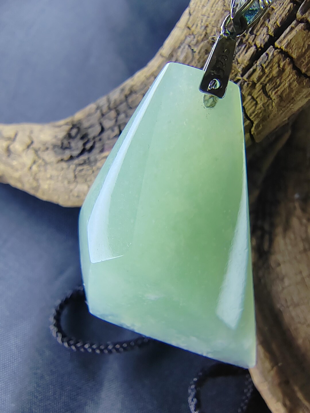 Icy Ice Snow Flake Cotton Burma Jadeite Jade Peace & Calm Pendant # 82. ...