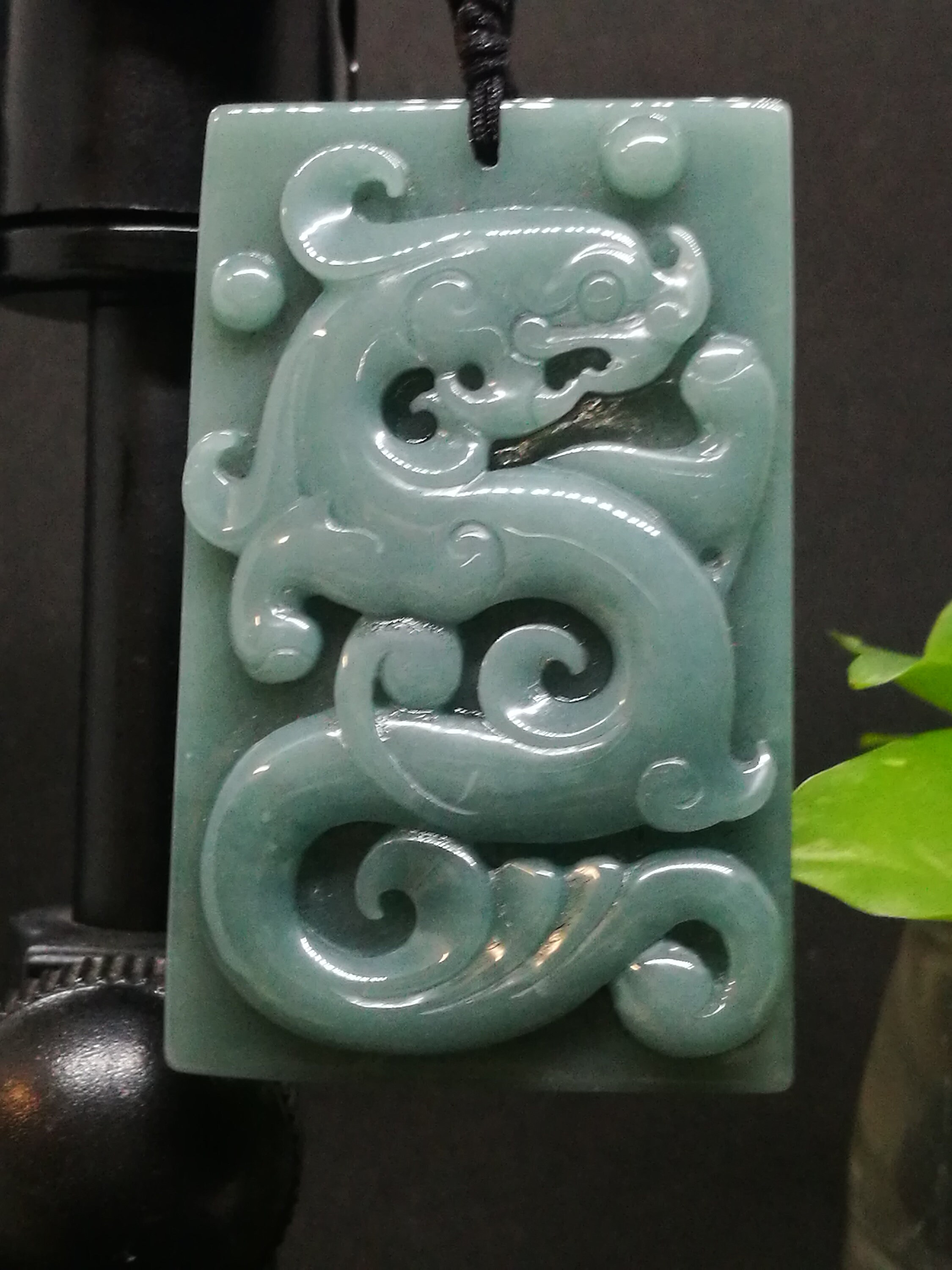 Ice Blue Natural Jadeite Jade Dragon | Etsy