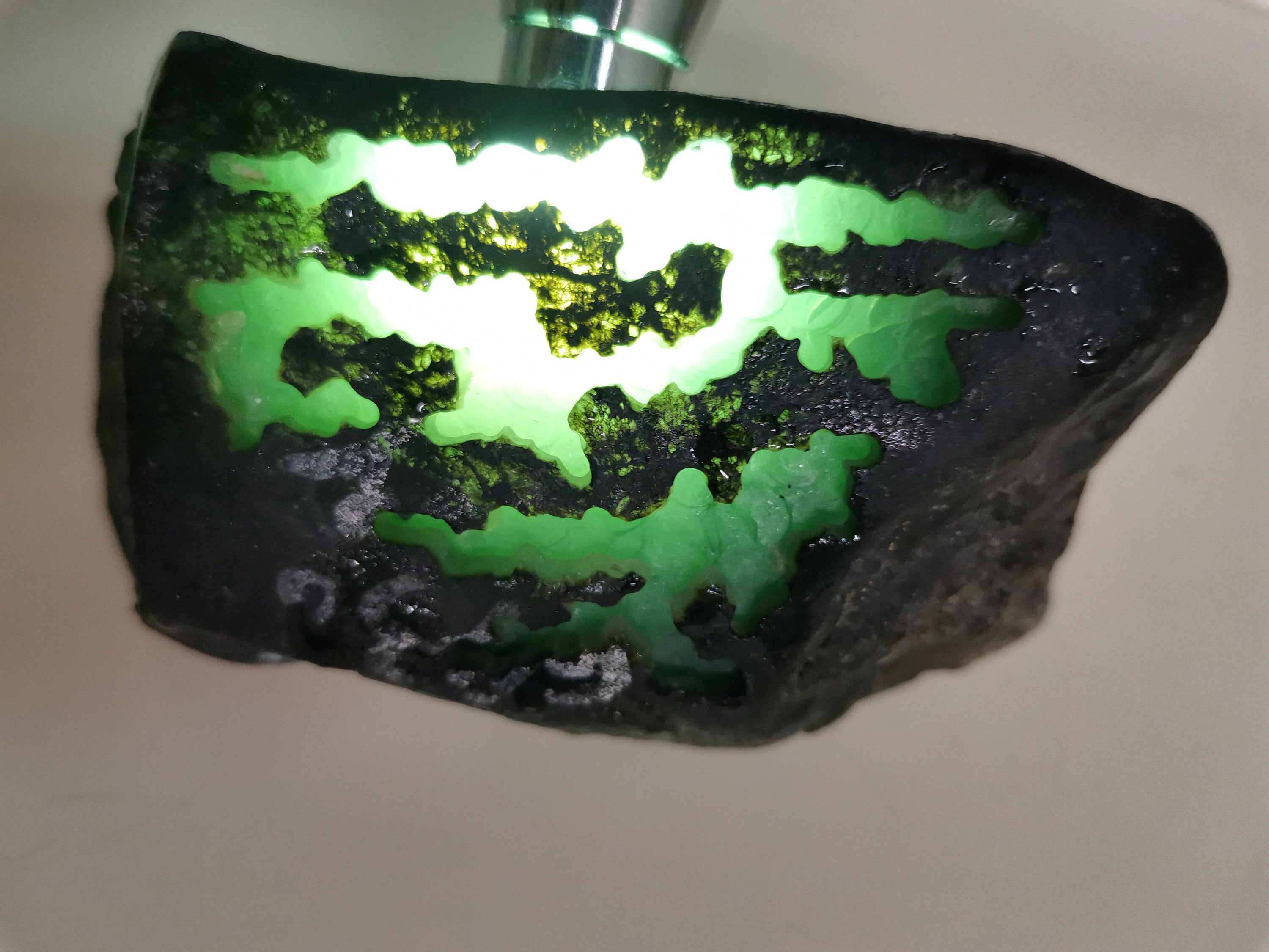 Icy Ice Green Natural Burma Jadeite Jade Rough Stone # 741 Gram # 3705 ...