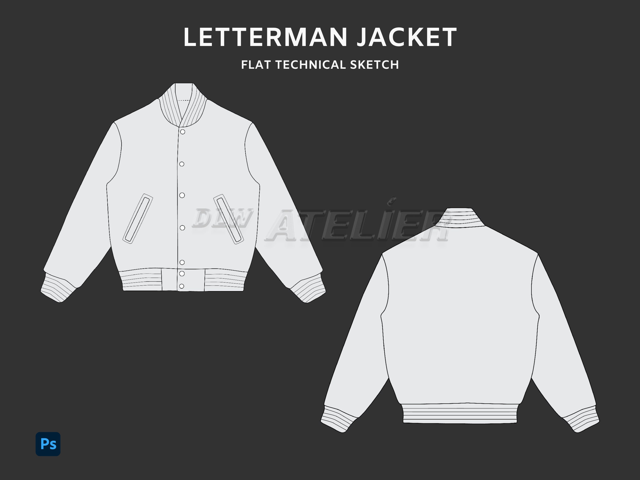 Jacket Template Photoshop