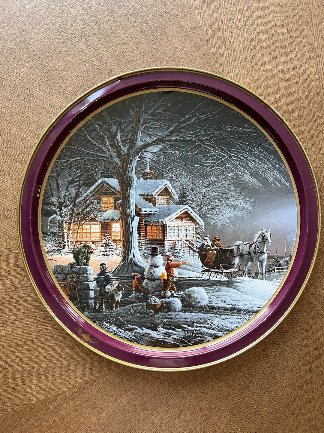 Terry Redlin 1992 Vintage Collectible Christmas Tin Plate - Etsy