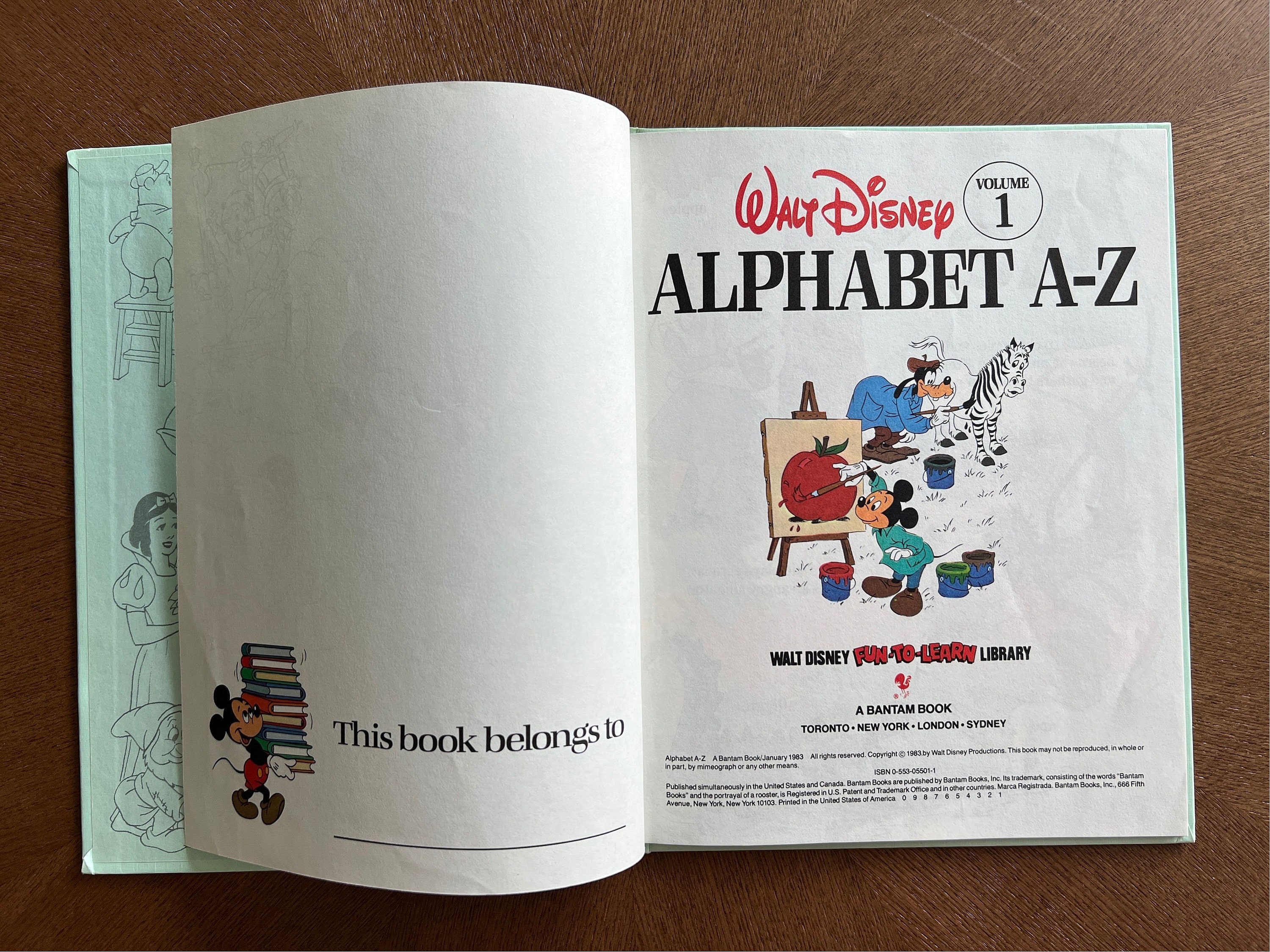 Walt Disney Volume 1 Alphabet A-Z Fun to Learn Library - Etsy