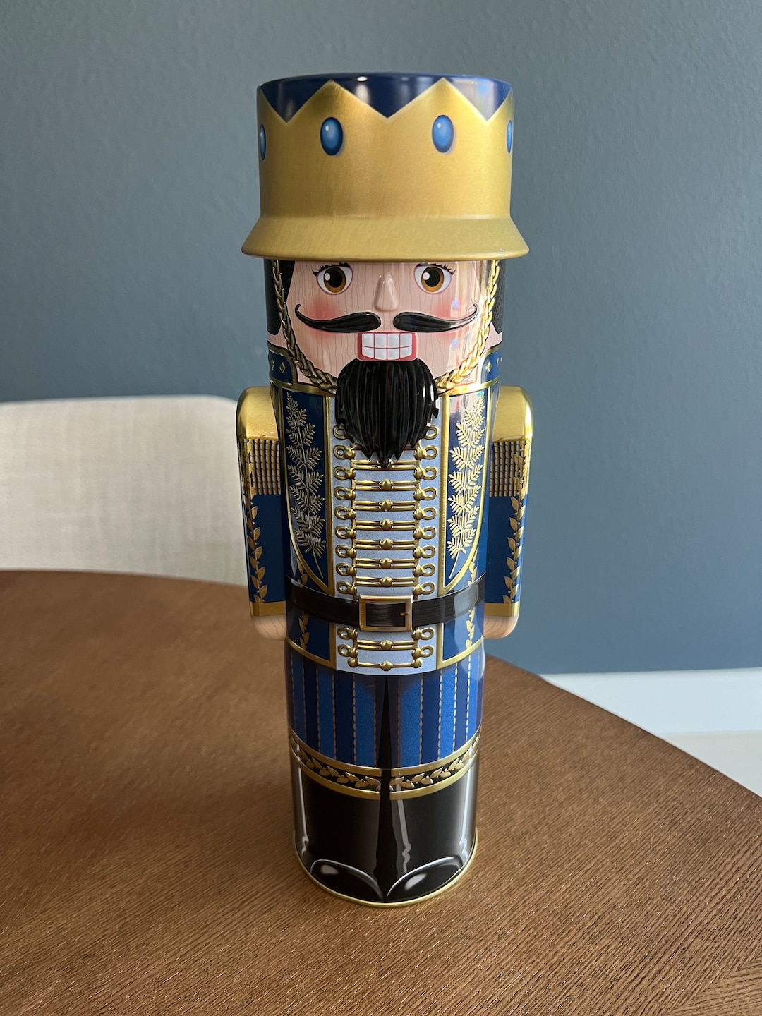 The Silver Crane Company Nutcracker Tins Empty 12" Tall Blue Tin Empty ...