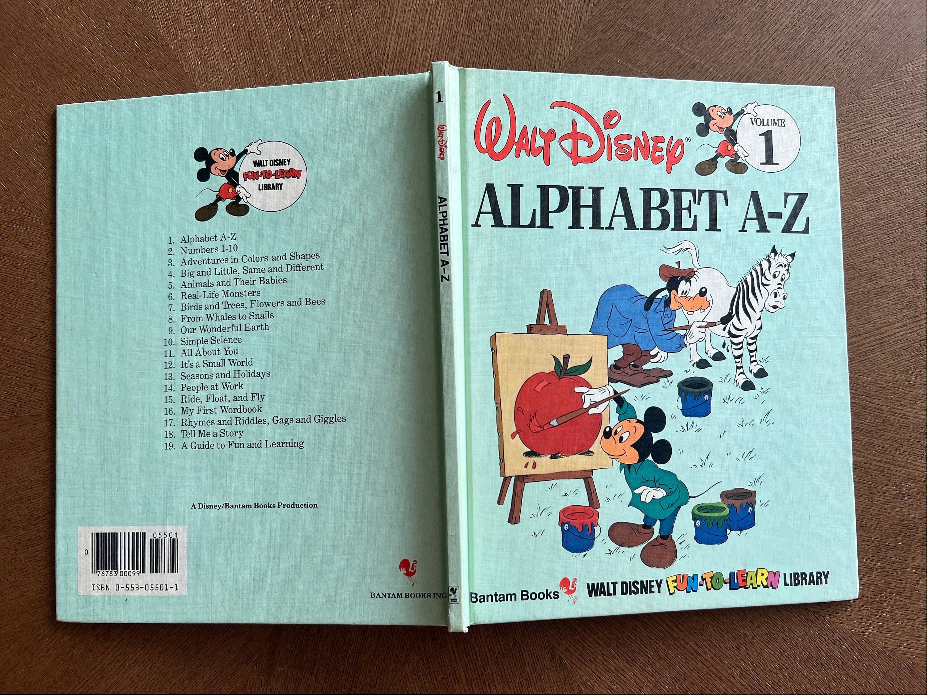 Walt Disney Volume 1 Alphabet A-Z Fun to Learn Library - Etsy