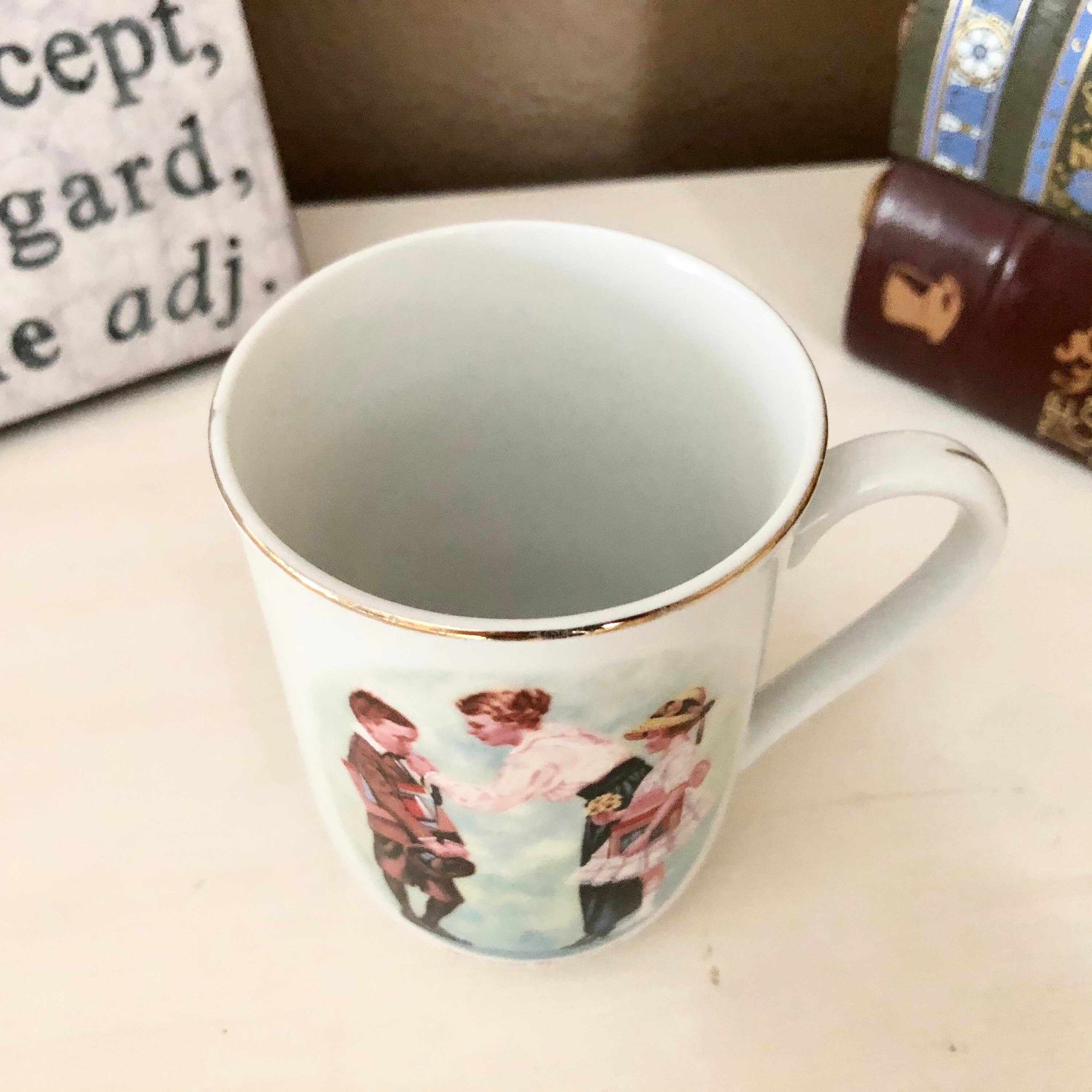 Norman Rockwell Cup Collectible Coffee Mug Tea Mug the First Day of ...