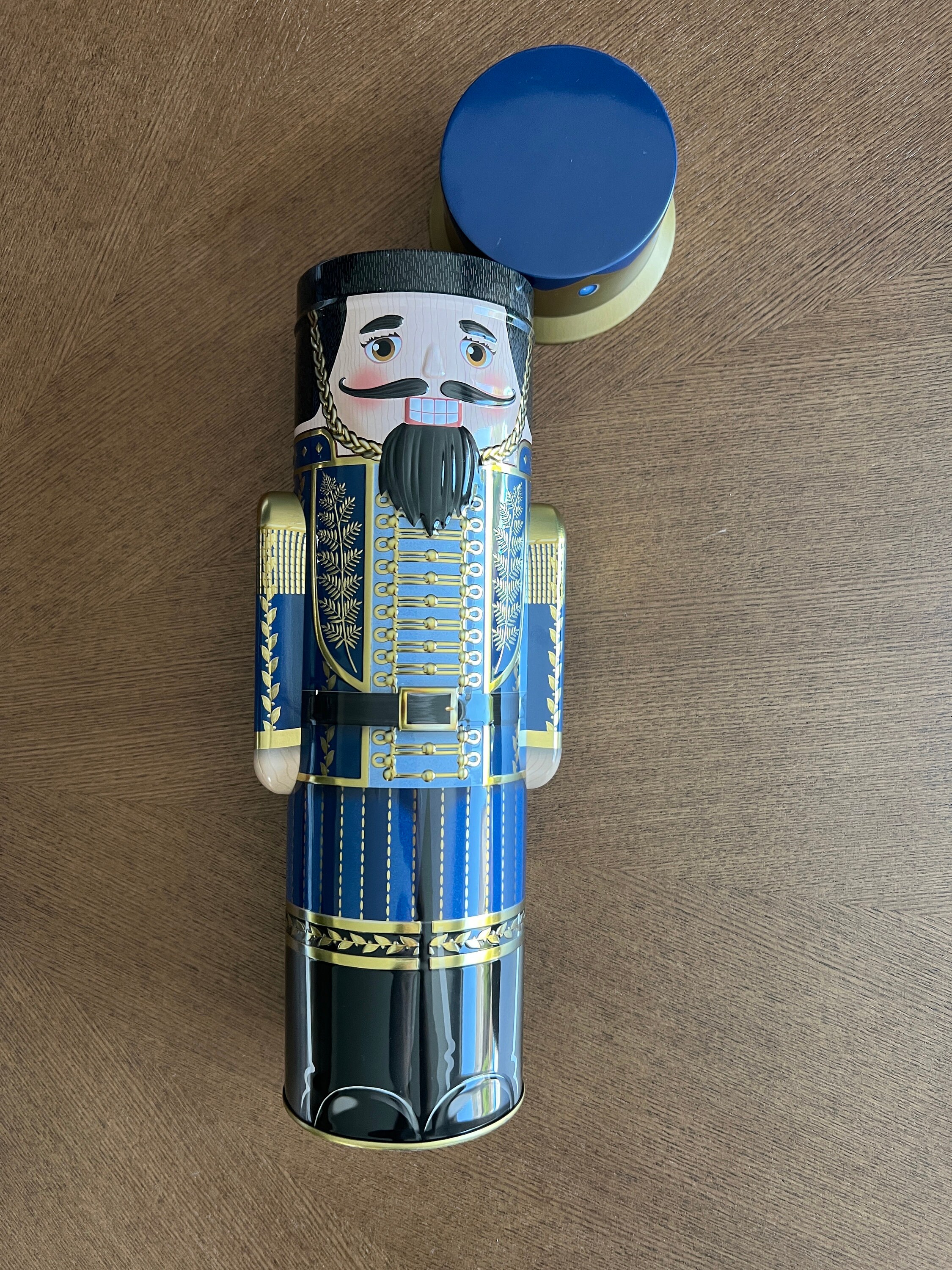 The Silver Crane Company Nutcracker Tins Empty 12 Tall Blue Tin Empty ...