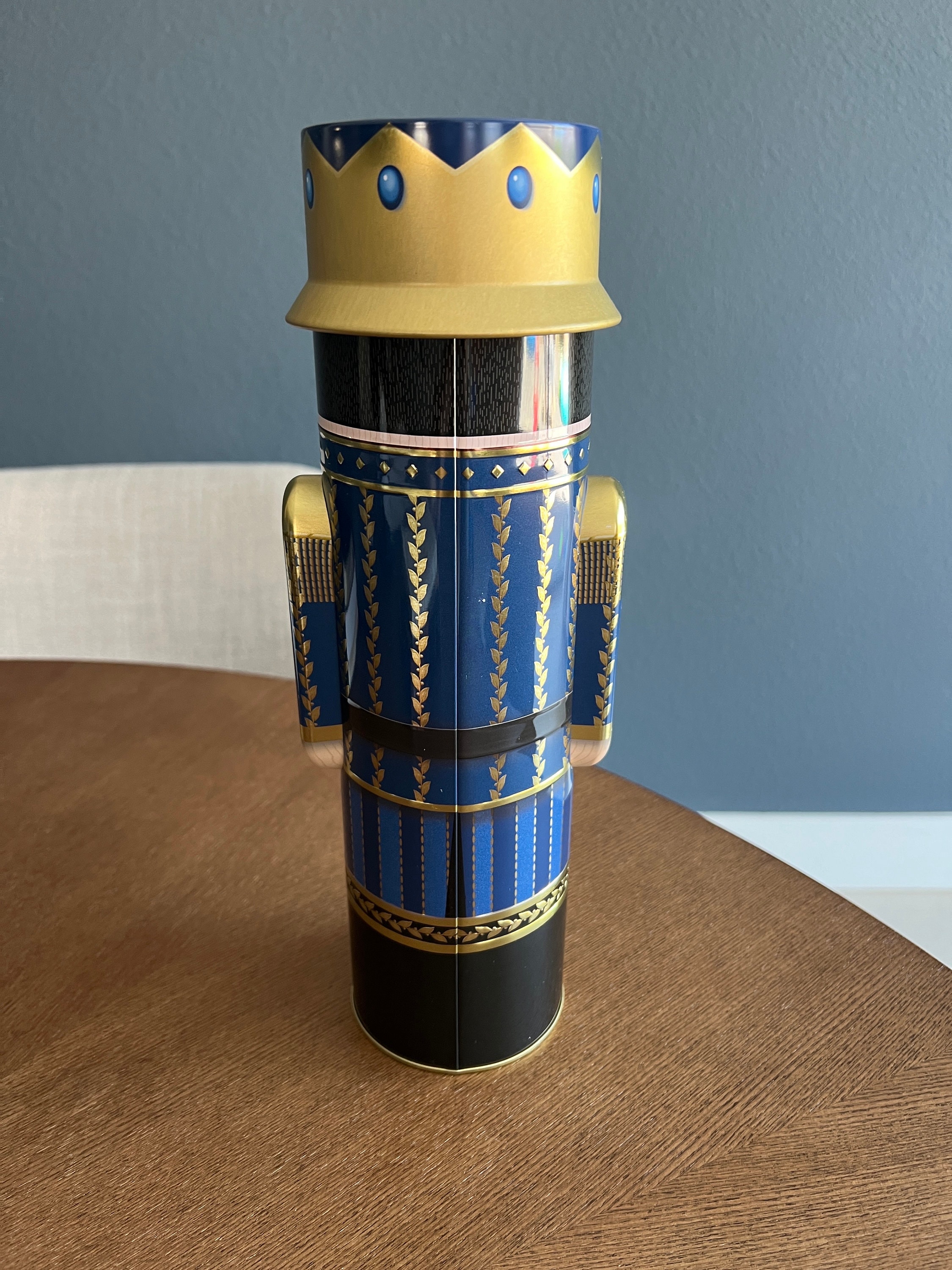 The Silver Crane Company Nutcracker Tins Empty 12 Tall Blue Tin Empty ...